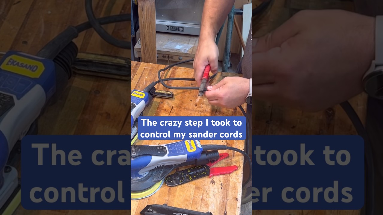 Controlling the cords at my sanding station #woodworkingtool # ...