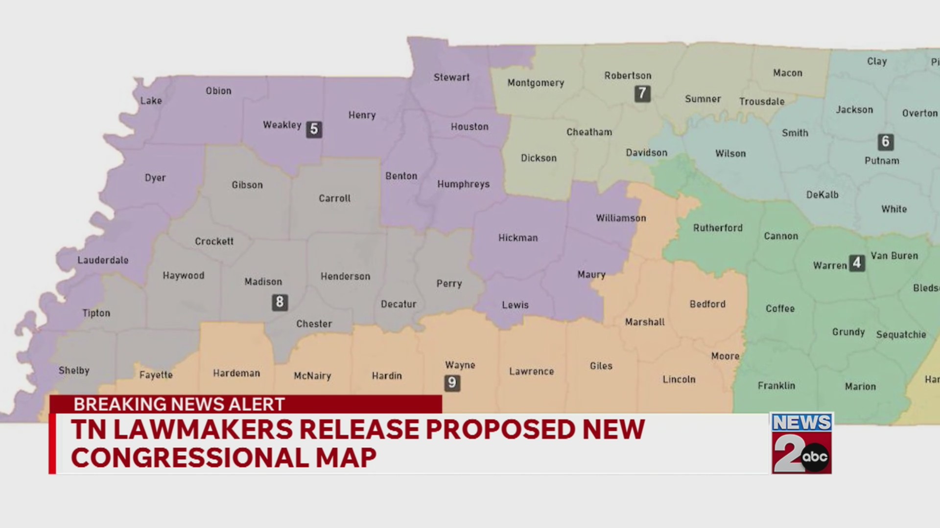 TN lawmakers release proposed new congressional map