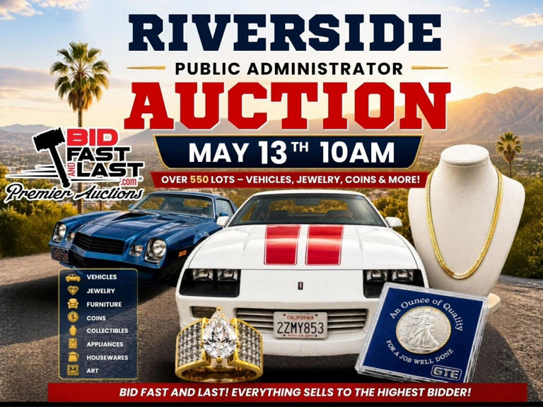 RivCo sheriff's estate auction: Jewelry, cars, collectibles, electronics