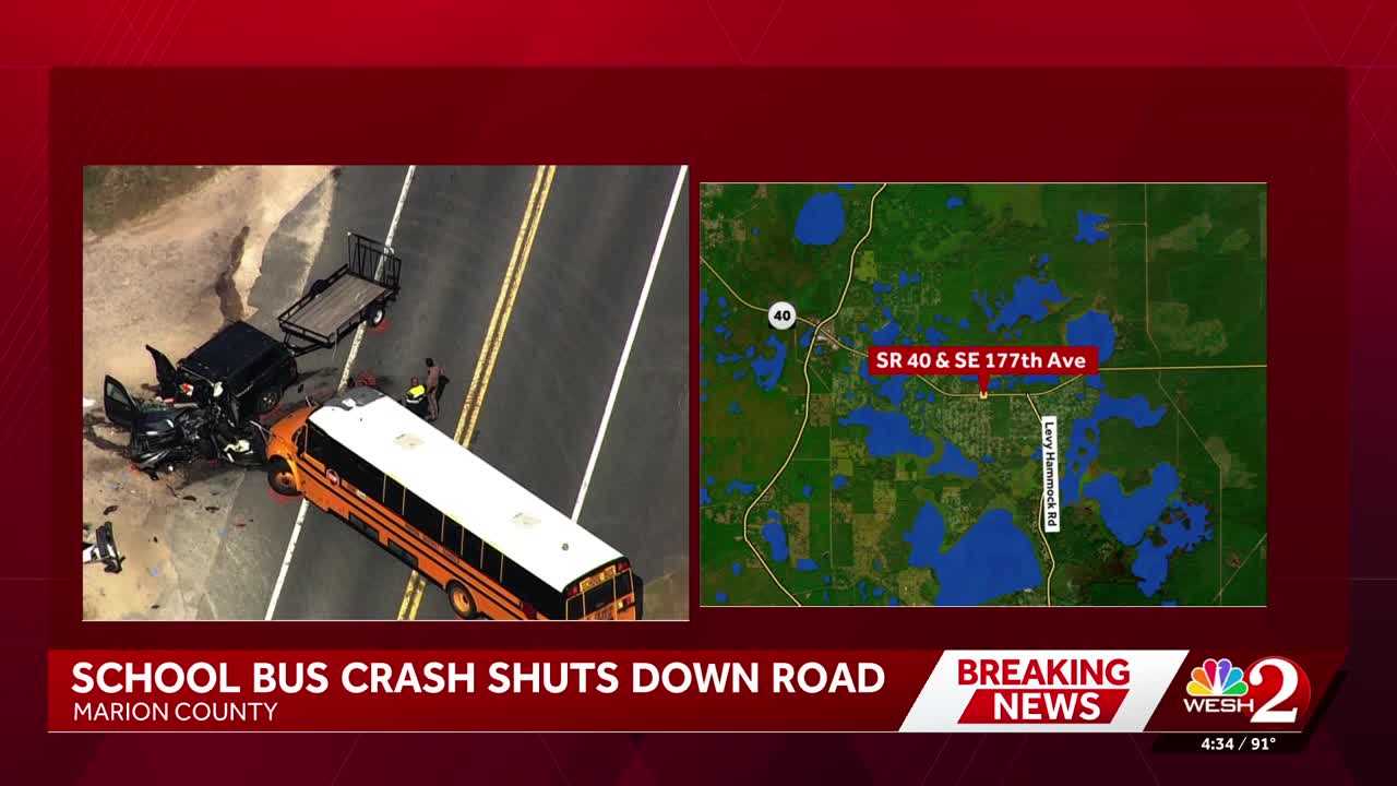 1 dead in Marion County crash involving school bus, FHP says
