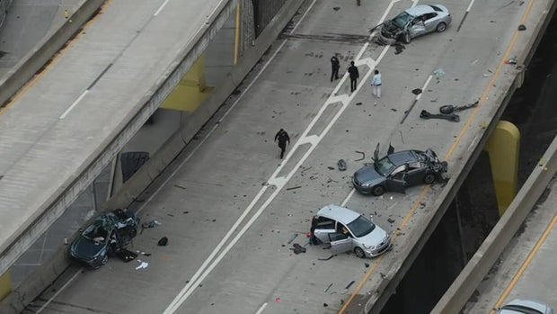 2 killed after multi-vehicle crash sends SUV off ramp near Fort ...