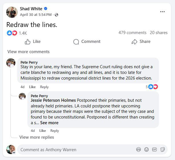Former Hinds Co. Republican chair says pump the brakes on congressional ...