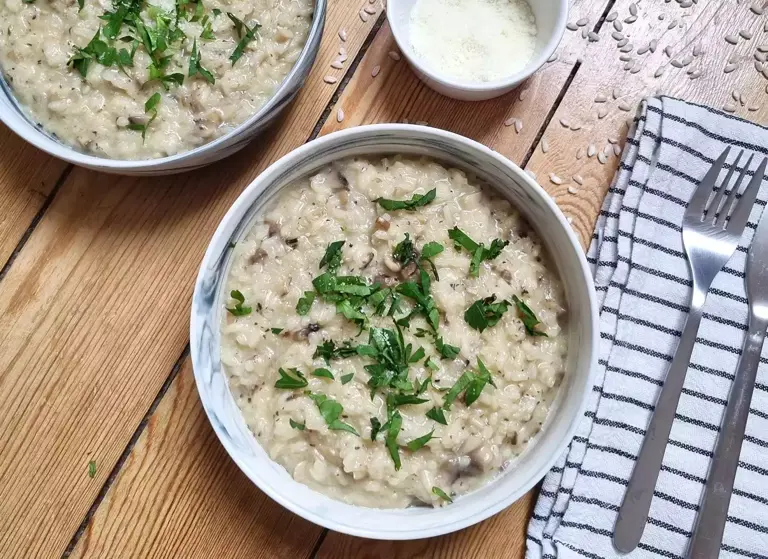 Risotto de cogumelos super rápido na Bimby (Thermomix)