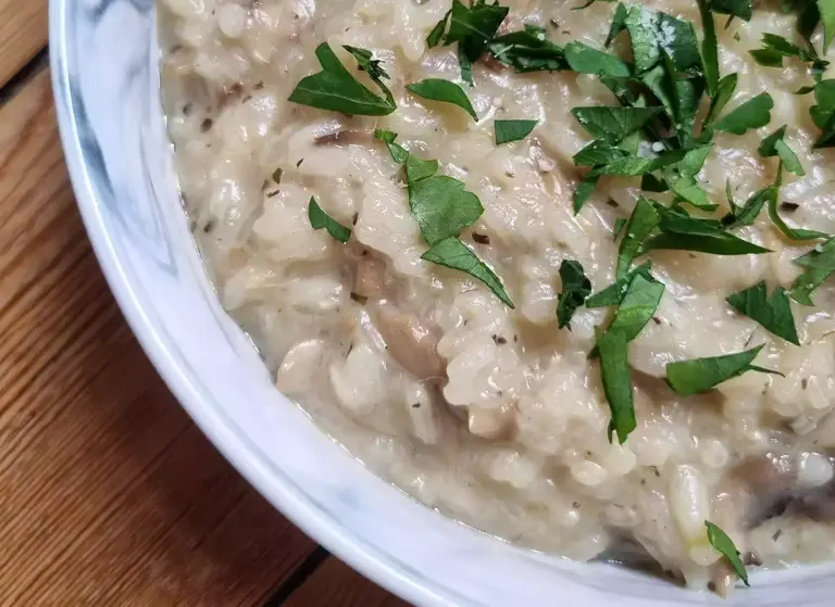Risotto de cogumelos super rápido na Bimby (Thermomix)