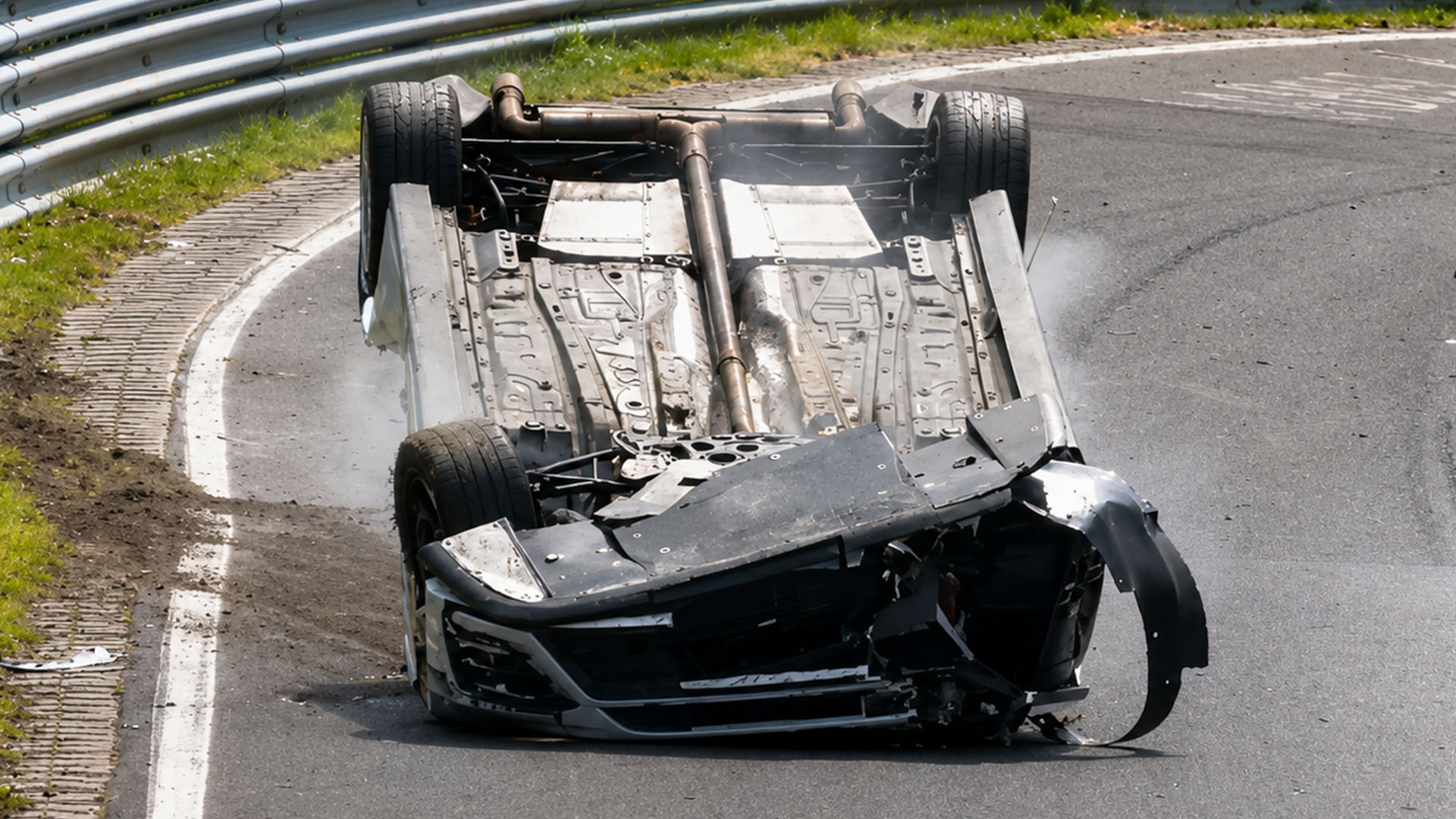 VW Golf TCR flips violently after losing control on Nürburgring circuit