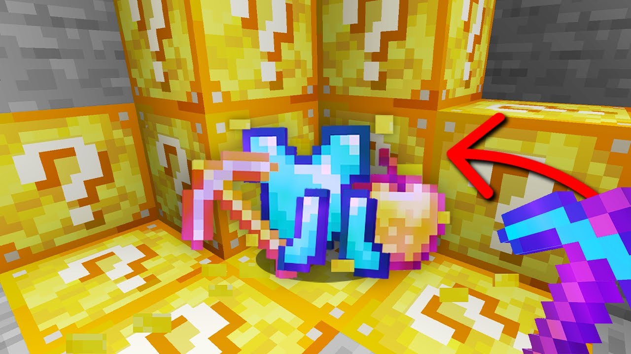 Minecraft, but the ores are lucky blocks