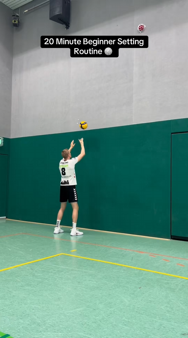 Save this volleyball setting drill beginner friendly tutorial