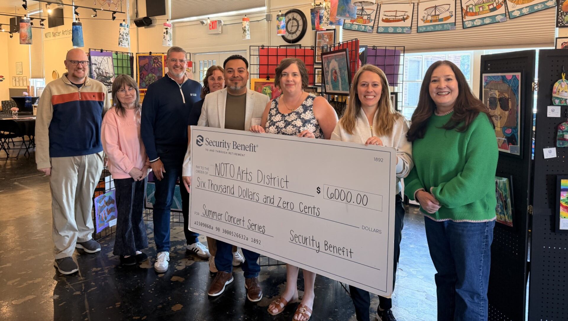 $6,000 presented to NOTO Arts District to benefit NOTO events