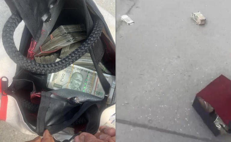 Video: Bags of Rs 500 note bundles thrown from Mohali flat during raid