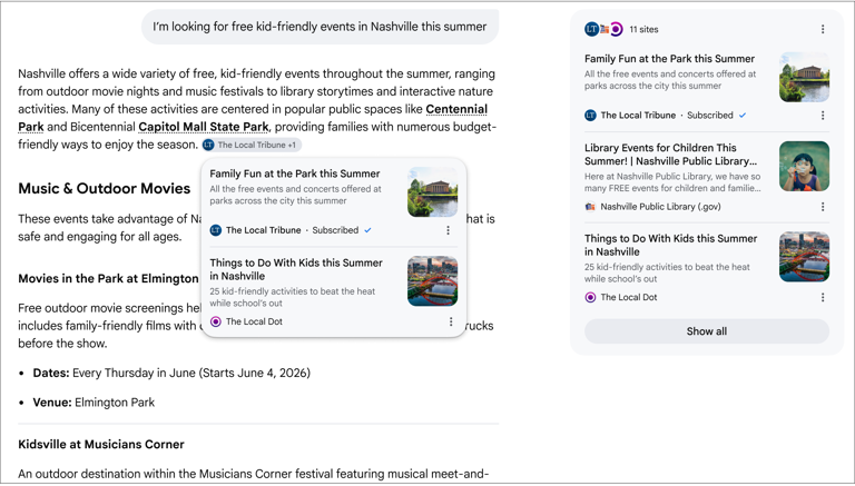 Google's AI overviews now include quotes from social media posts