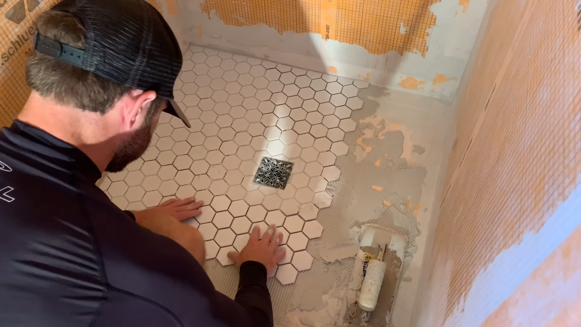 I was installing tiles in my shower - moments later I almost hit my head