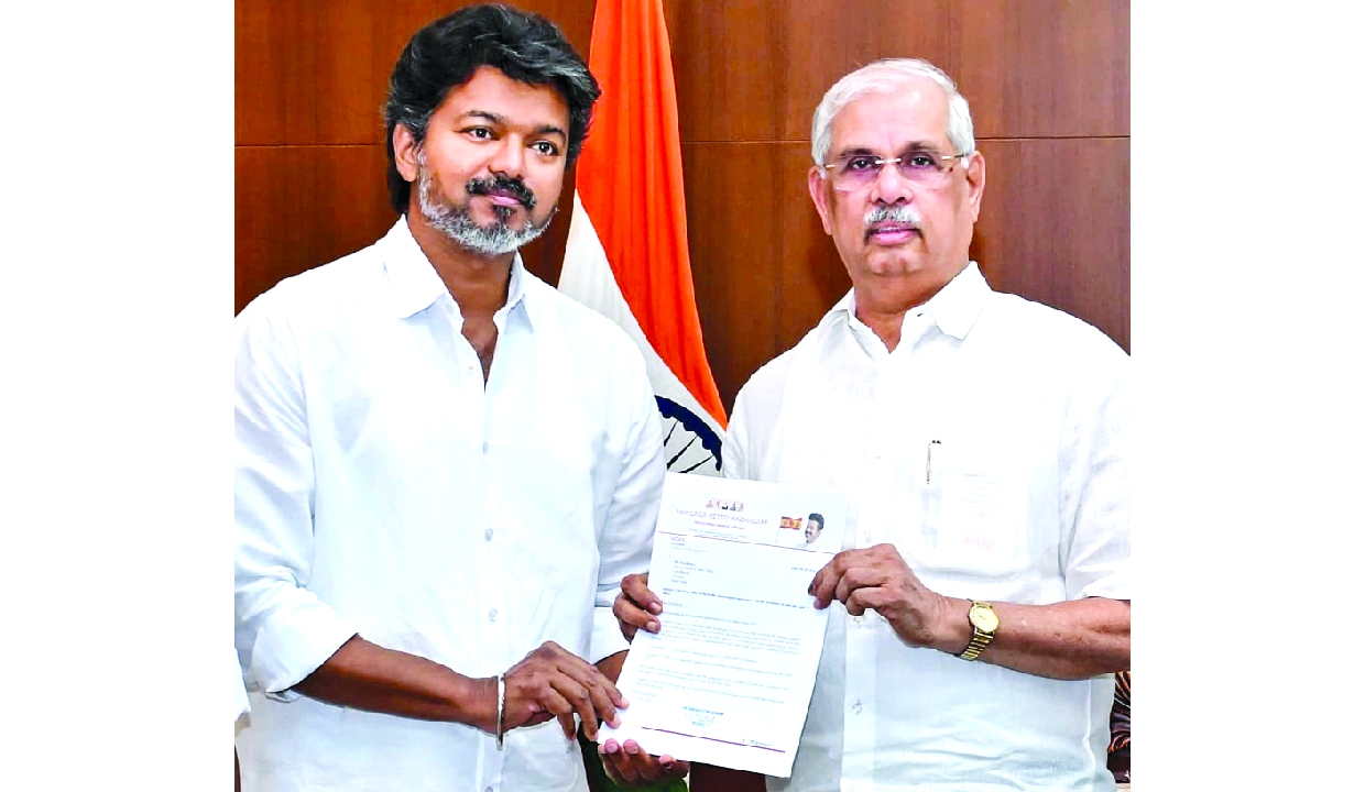 Tamil Nadu governor seeks numbers from TVK
