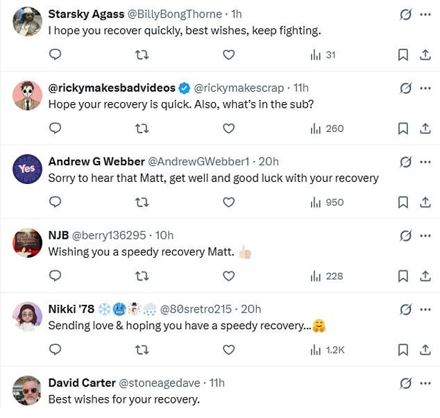 Peep Show star Matt King issues a health update as he recovers in ...