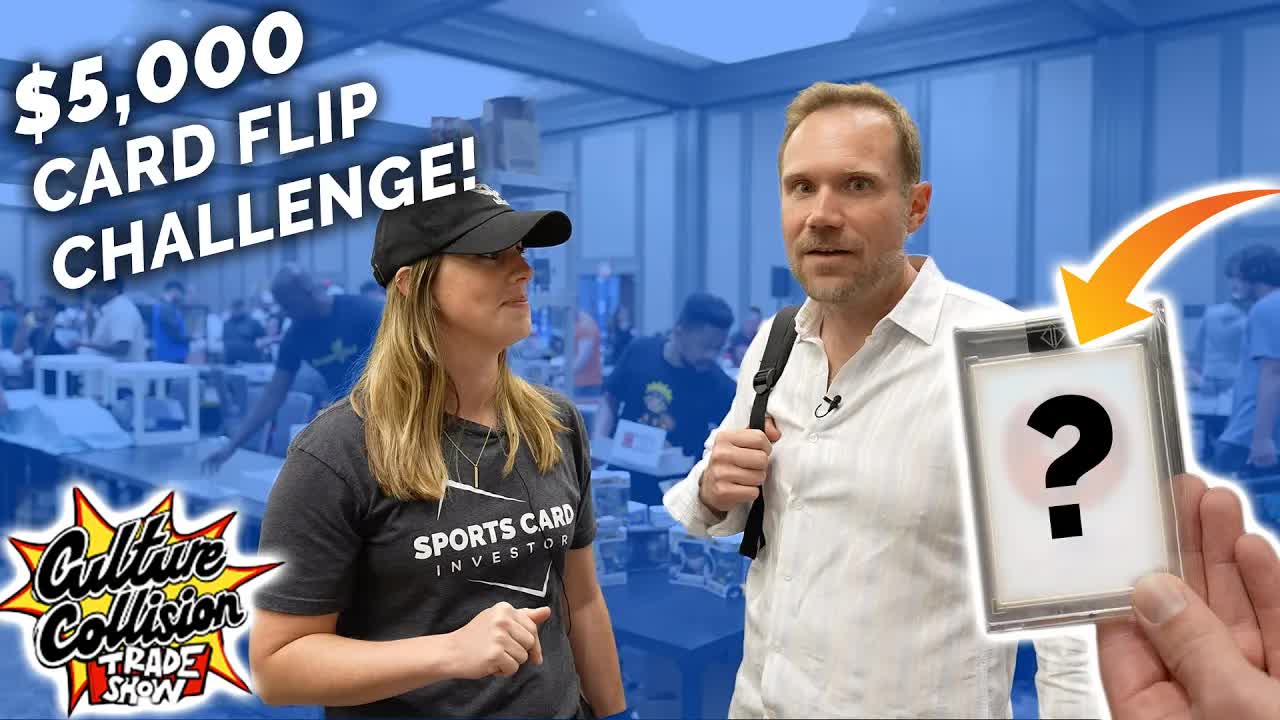 $5,000 card flip challenge 😳 Atlanta sports card show day 1!