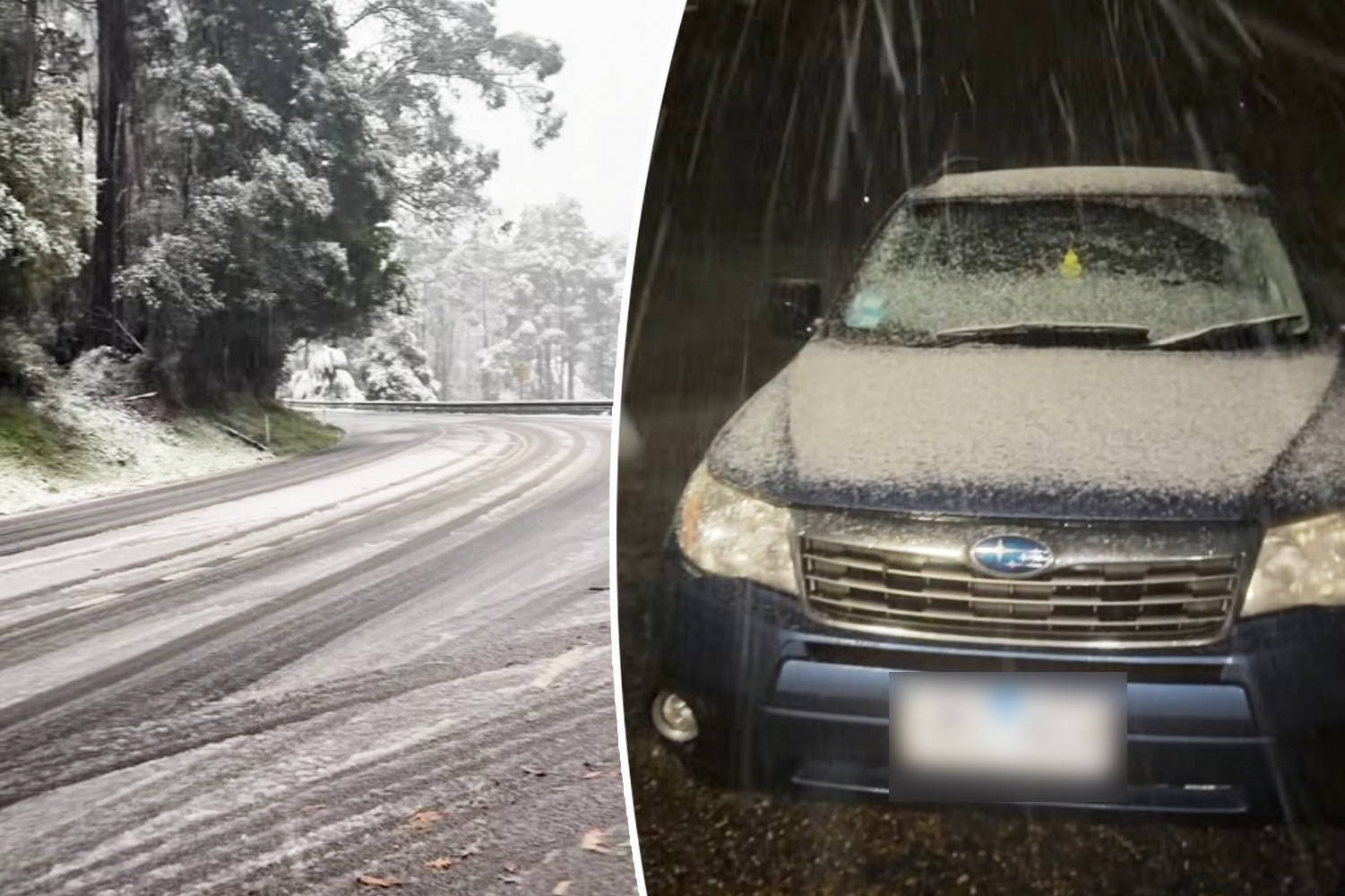 Road warning as icy blast causes incredible scenes in three Aussie ...