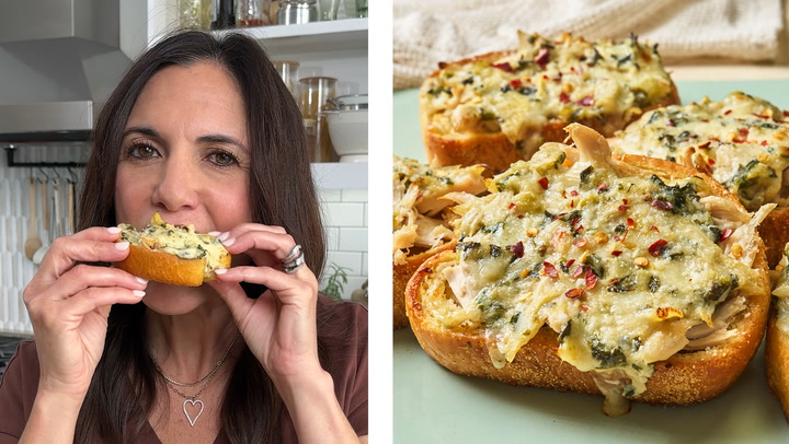 4-ingredient spinach artichoke chicken Texas toast recipe