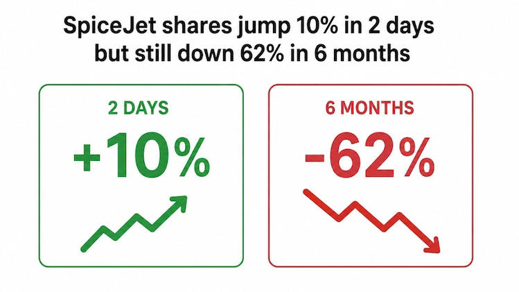 SpiceJet shares jump 10% in 2 days but still down 62% in 6 months; is ...