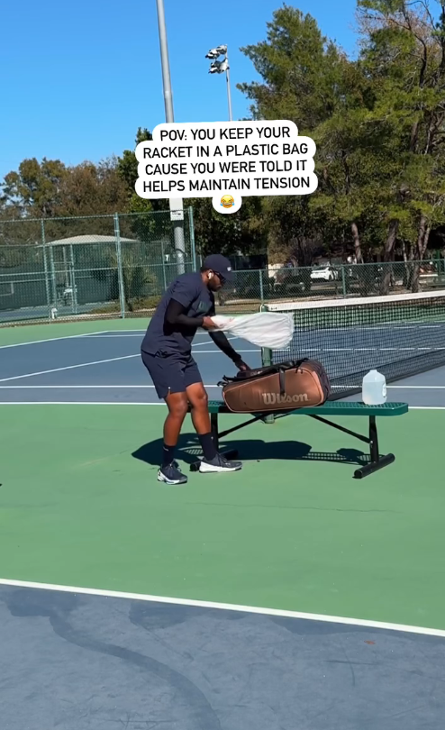 Why keep your racket in a plastic bag