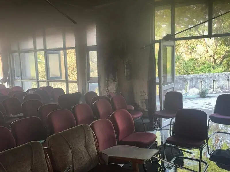 Student hall at Derabassi Govt college goes up in flames