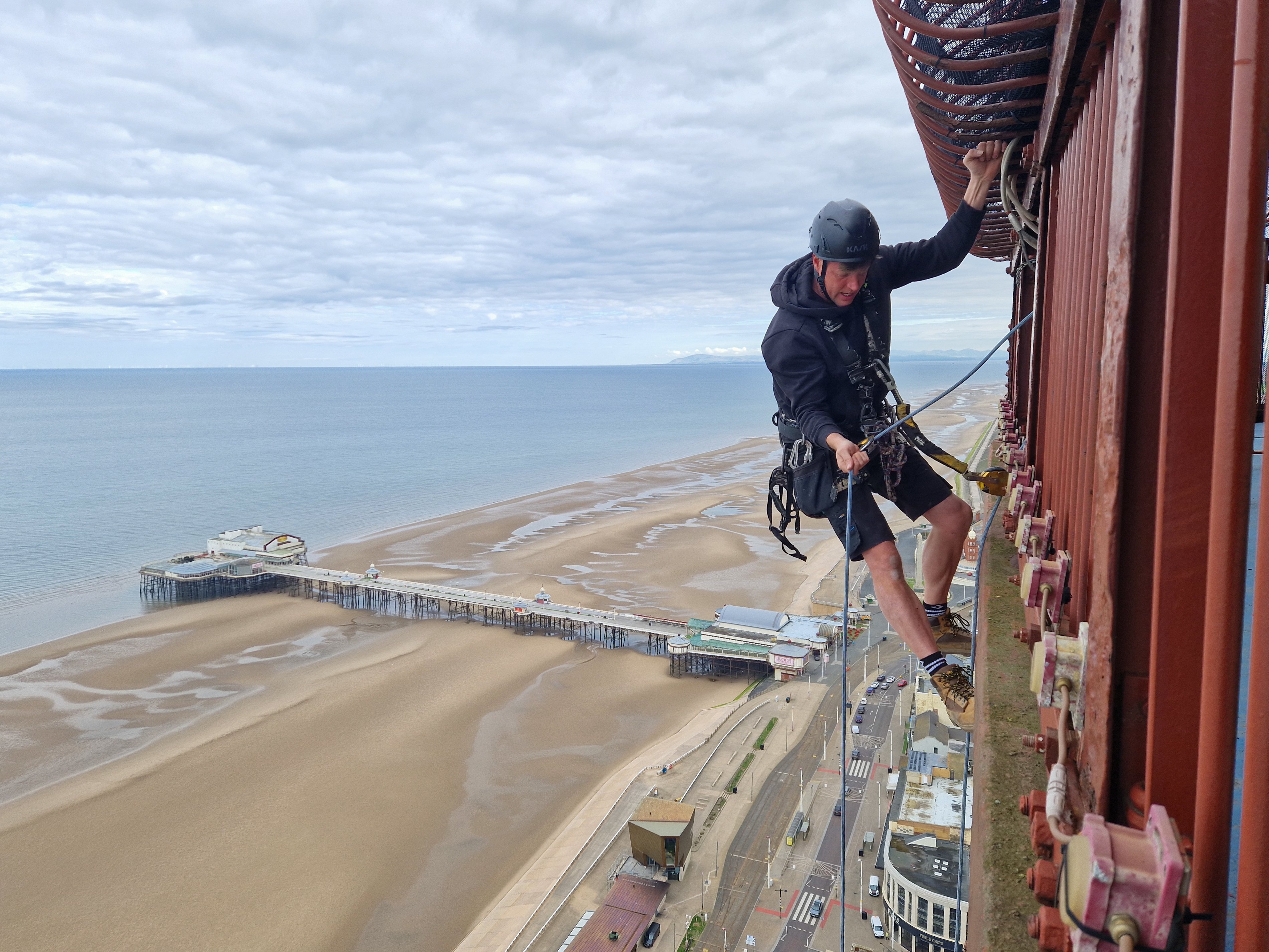 I can't think of anywhere I'd rather work than hanging off a rope 380ft ...
