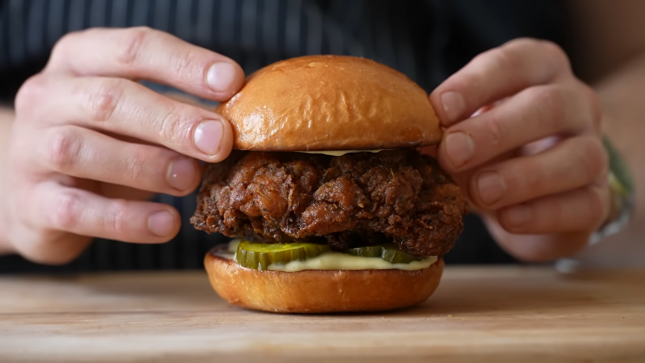 Homemade KFC chicken sandwich - crispy, juicy, and better than fast food