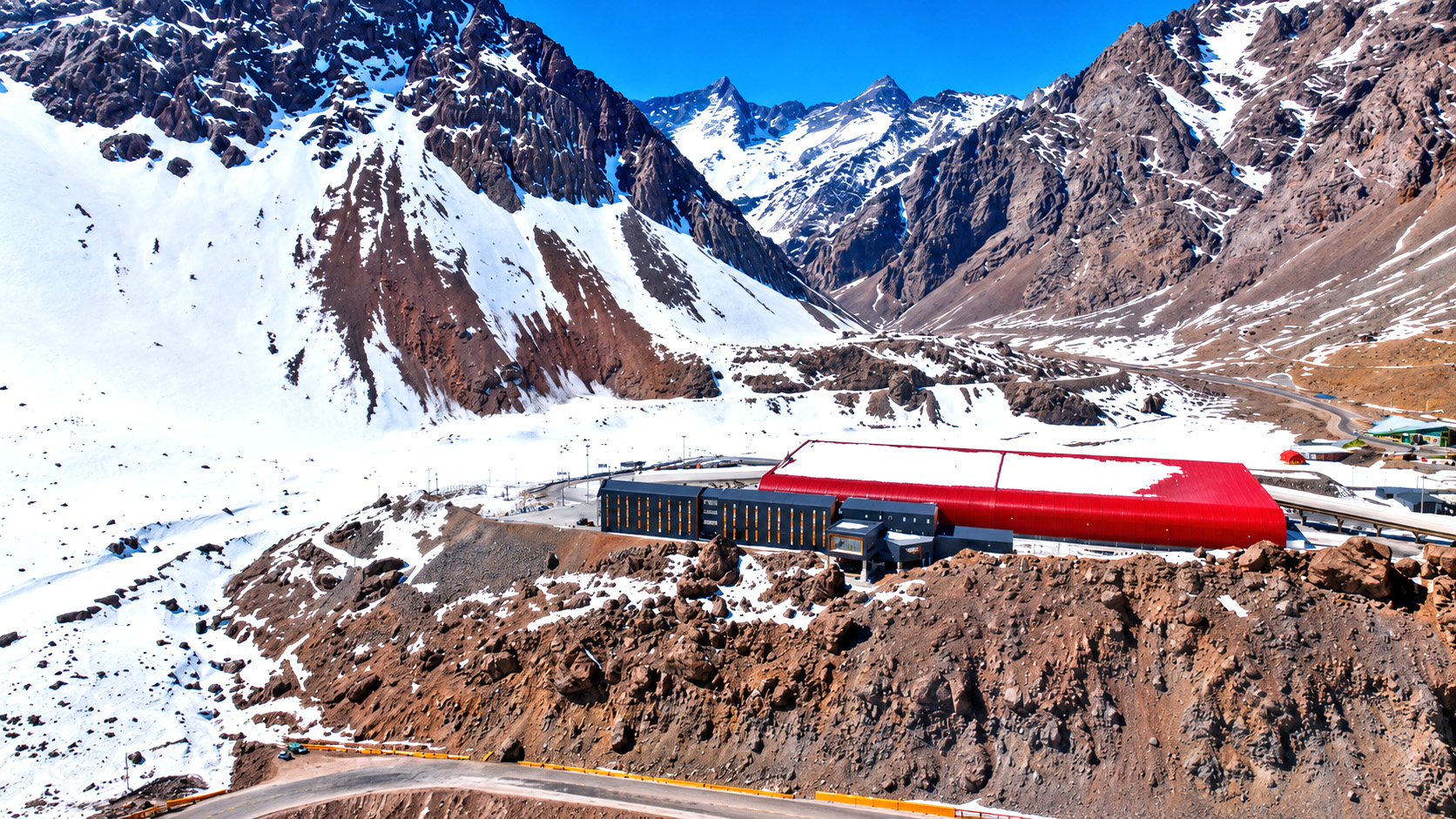 A remote border station hidden high in the Andes