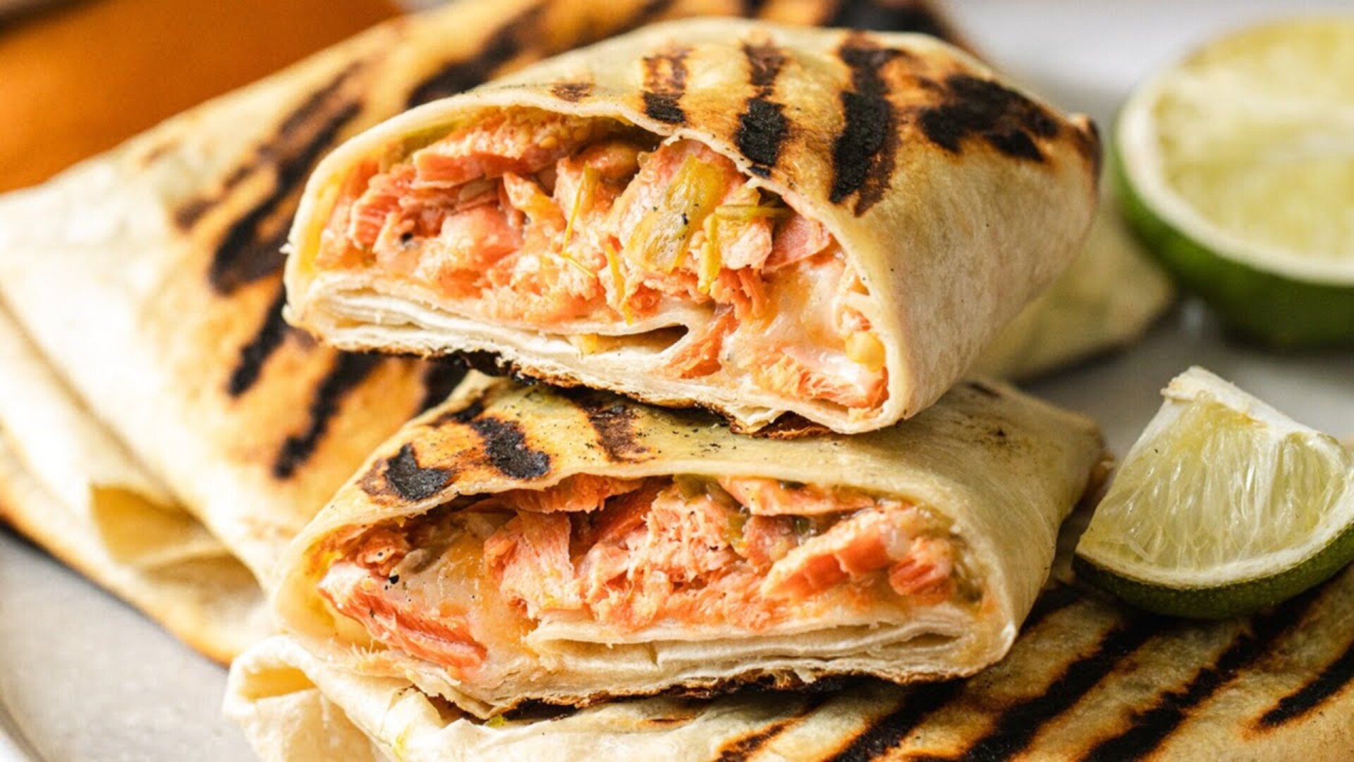 Grilled salmon burrito recipe