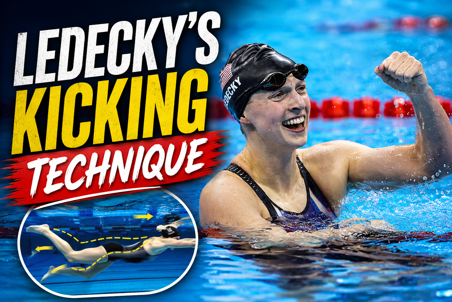 Watch: How Katie Ledecky changes her kick for maximum efficiency in the ...