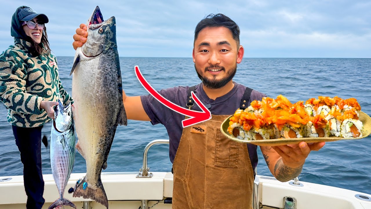 I caught salmon and tuna in one day! 🎣