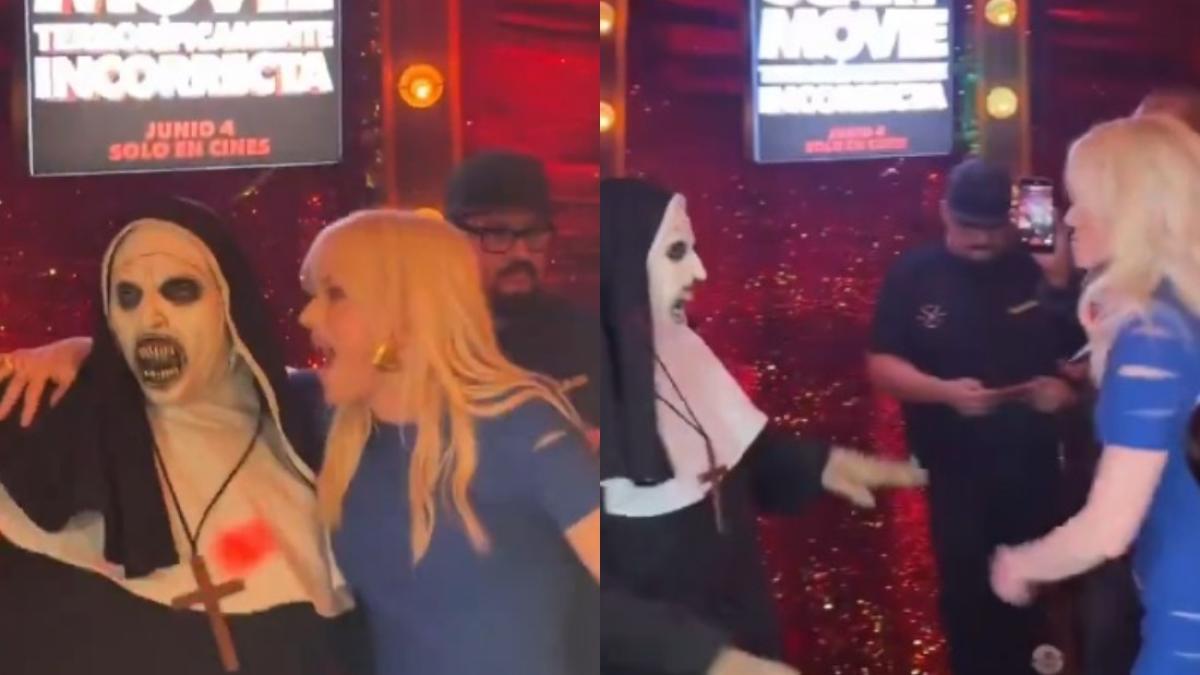 ¡Cindy está en México! Anna Faris baila con Valak en fiesta de Scary ...