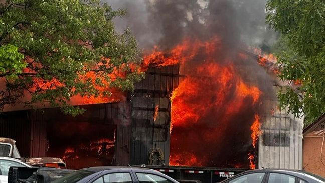 Investigation underway into $50,000 in damage after pole-barn garage ...