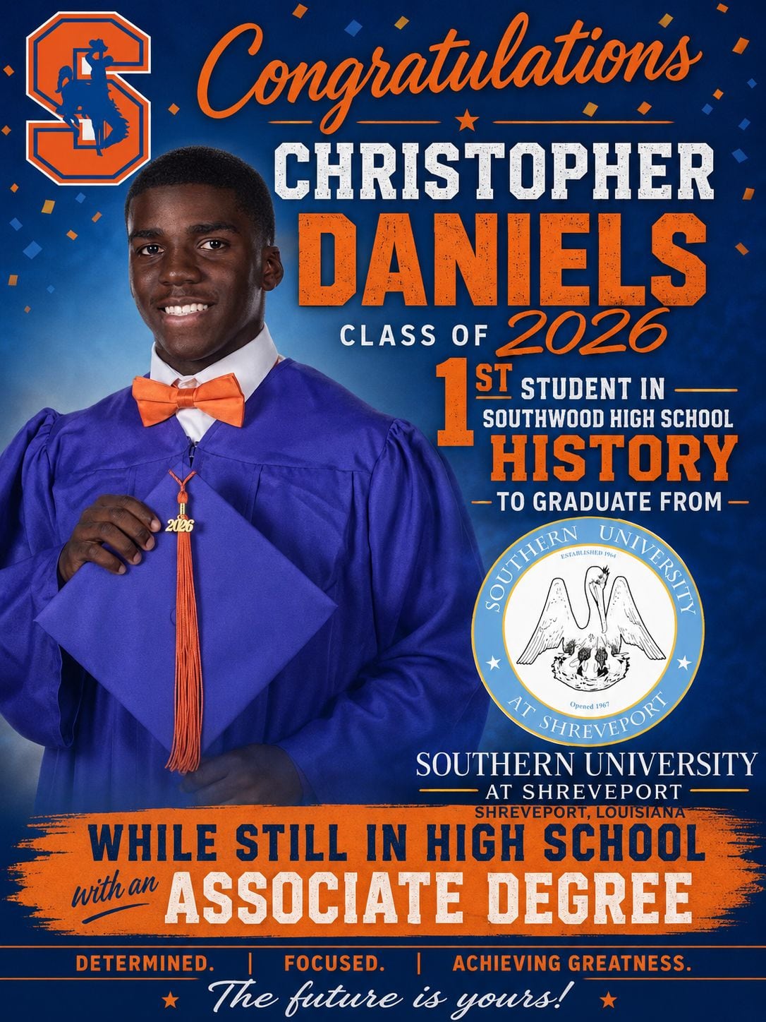 Southwood celebrating its first-ever student to graduate from SUSLA ...