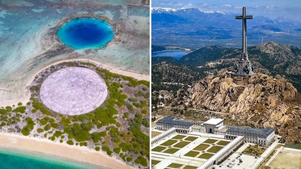 Large structures built to hide disturbing historical secrets