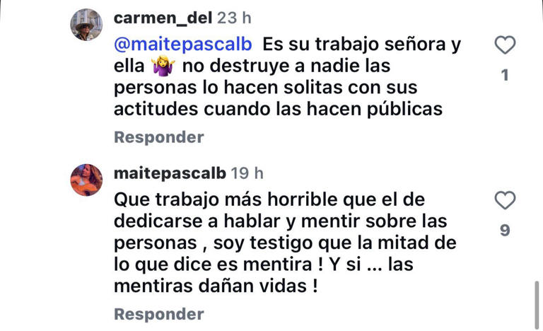 Maite Pascal reaccionó contra Cecilia Gutiérrez: "Deje en paz a los otros"