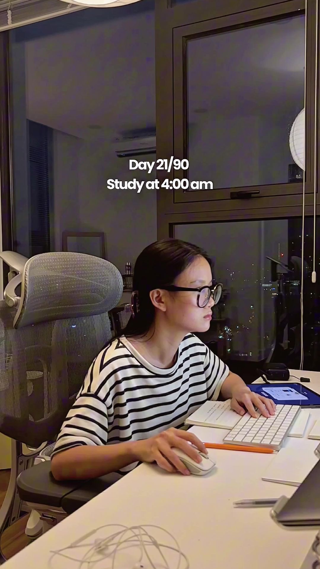 Early morning study routine day 21 of 90 productivity journey
