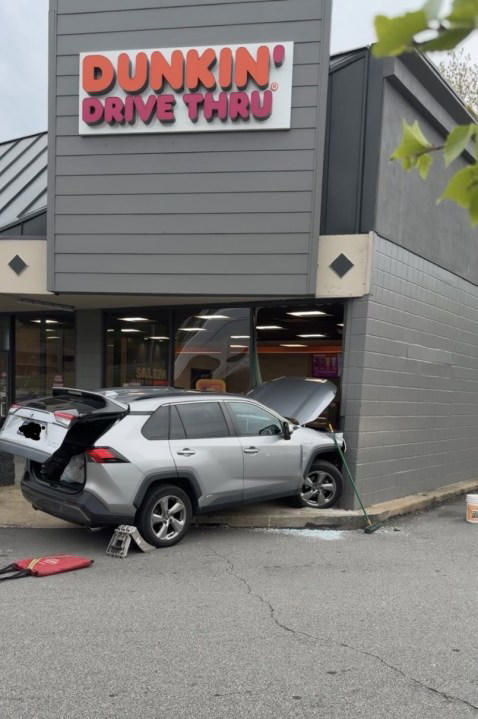 Car crashes into Salem Dunkin’: Photos