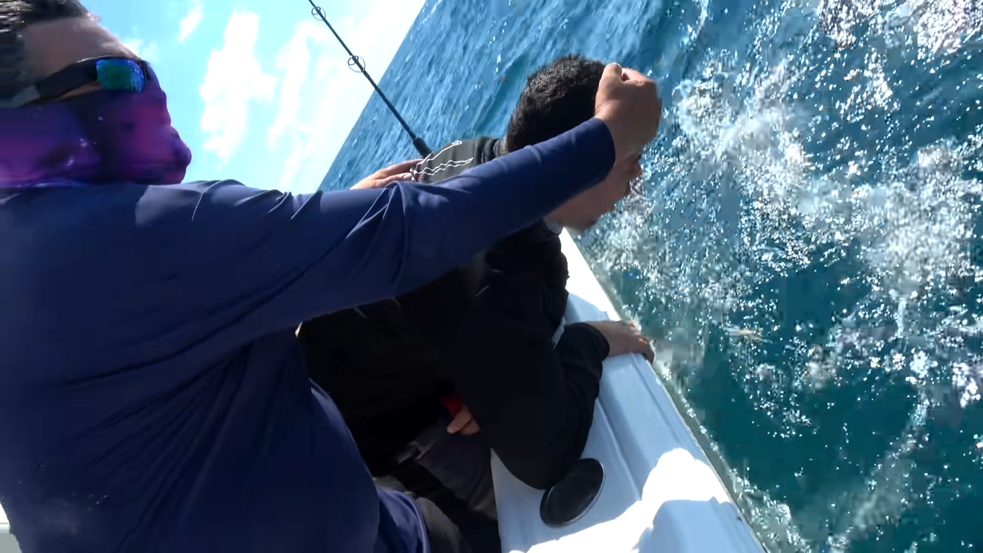 A fishing trip turned chaotic when they tried making burgers at sea