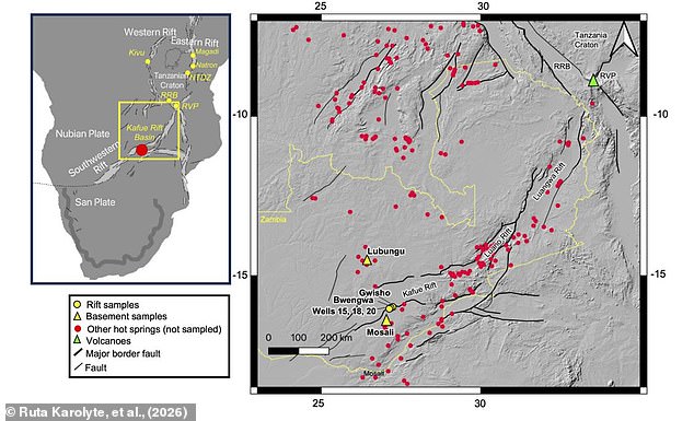 Scientists detect new tectonic boundary forming under Zambia