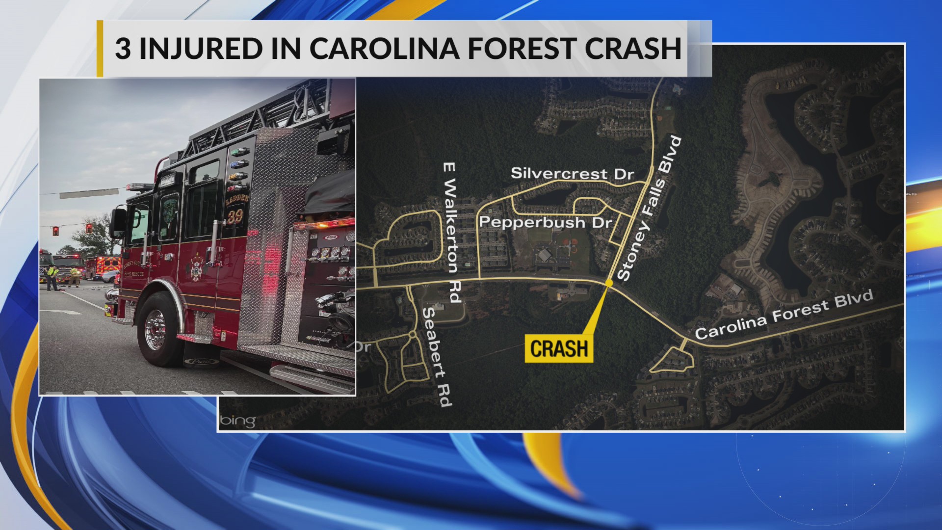 3 hurt in wreck on Carolina Forest Boulevard