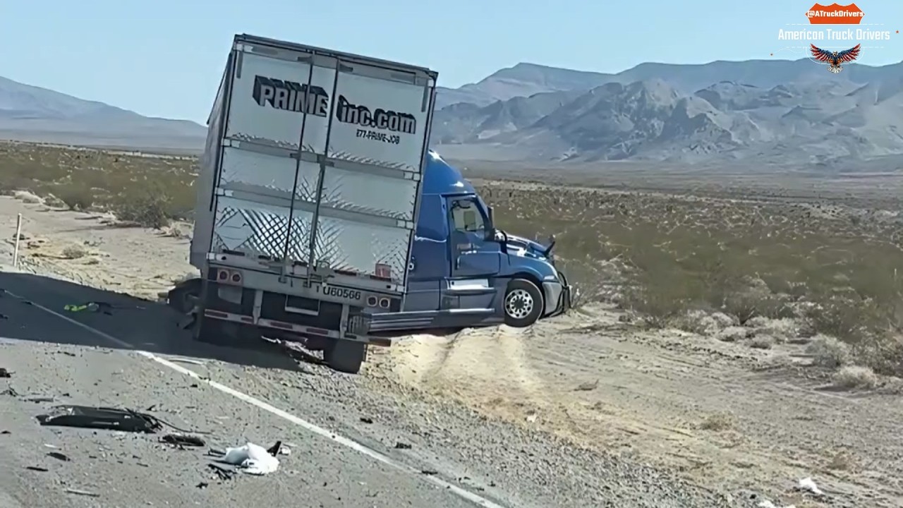 Watch how truck drivers lose control and fly off the road - millions in ...
