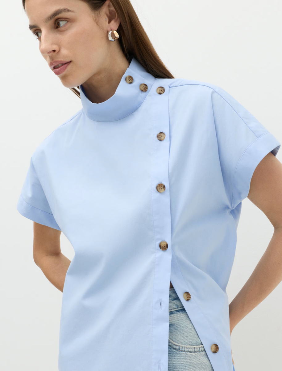 M&S's stand out shirt proves the funnel neck trend looks good even in ...