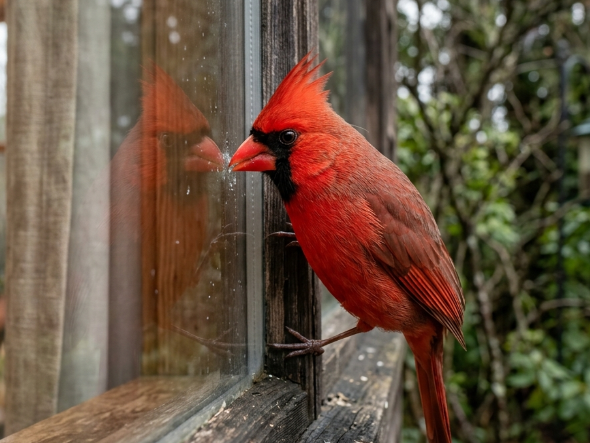 Why do birds keep hitting your window every spring, and how to make it stop