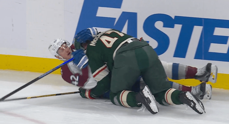 Michael McCarron rips ‘dirty’ Josh Manson for butt-end to face as ...