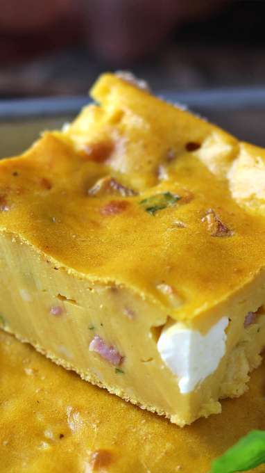 Brownie salado de calabaza con jamón y feta: ¡ideal para provechar una ...