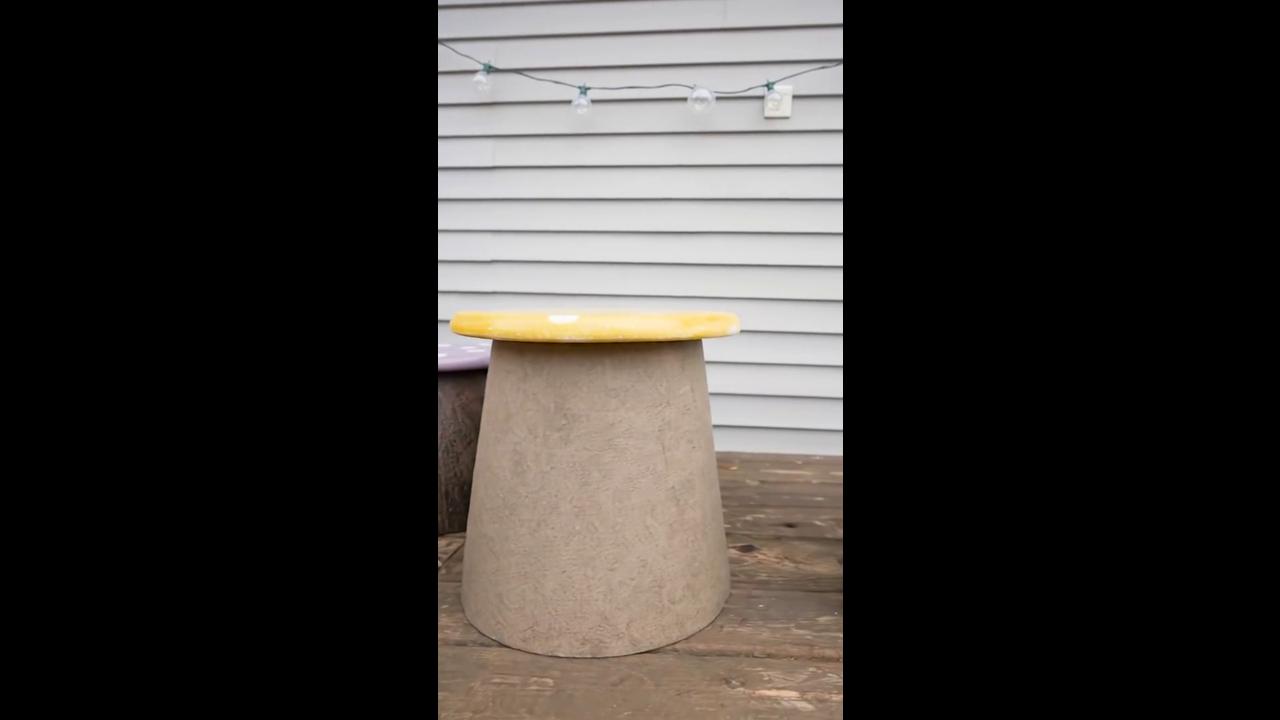 ¡Quién iba a imaginar que una maceta de Walmart y un disco de madera ...