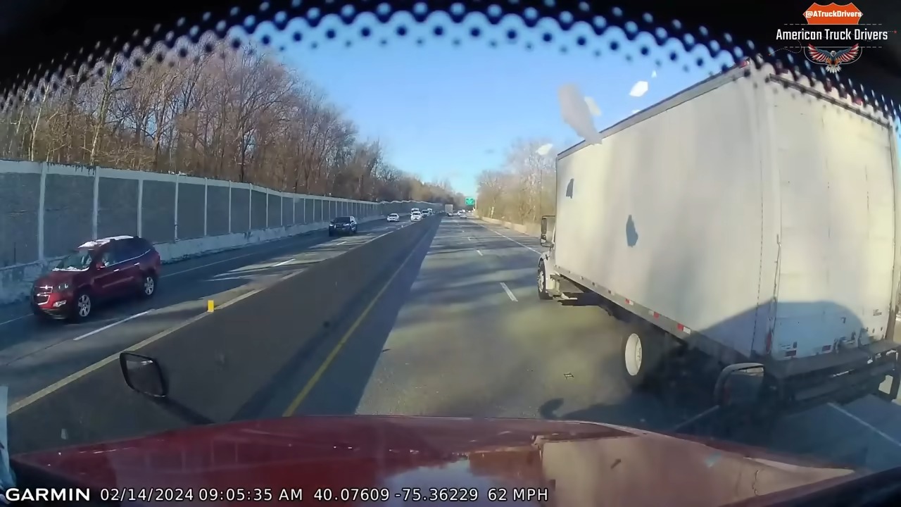 He left ice on top of the trailer - then it shot off like a windshield ...