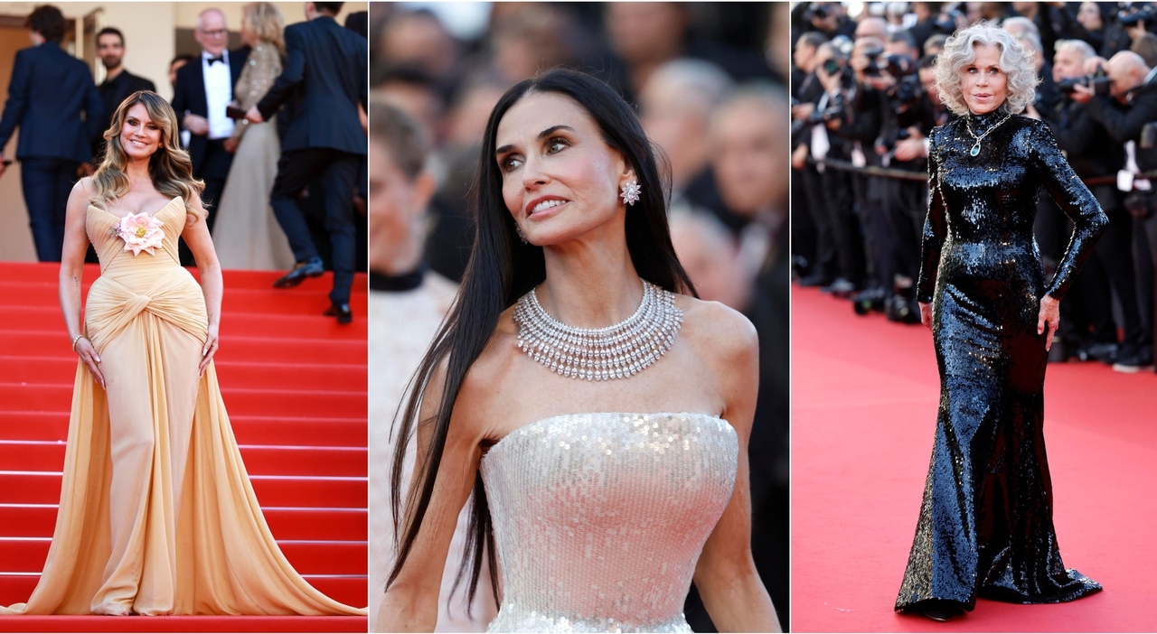 Cannes, pagelle look: Demi Moore divina (9), Jane Fonda Crudelia (6 ...