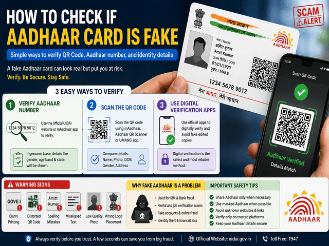 How to spot a fake Aadhaar card: Easy QR code and Aadhaar verification tips