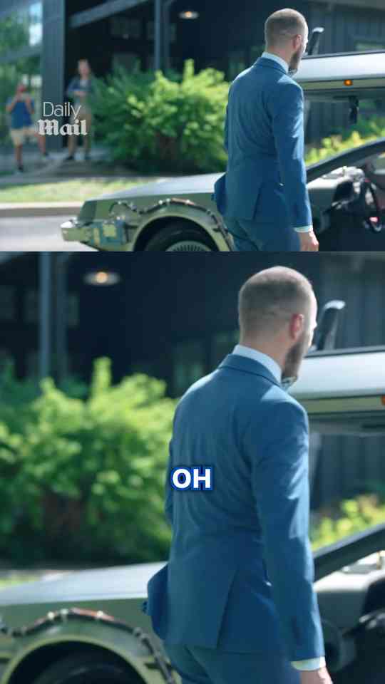 Bride surprises groom with dream DeLorean on wedding day
