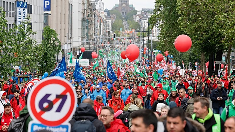 General strike in Belgium against government reforms draws tens of ...